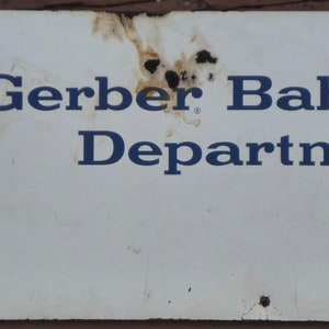 Large Vintage Gerber Babywear Department Store Sign - 46 1/4 X 11 7/8 ...