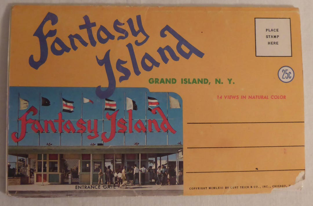 Vintage 1970's Fantasy Island Grand Island N.Y. Post Card Booklet ...