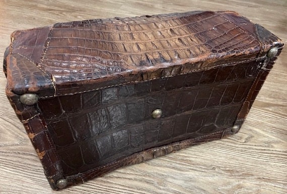 Antique Hornback Alligator Doctor's Bag - Antique Hor… - Gem