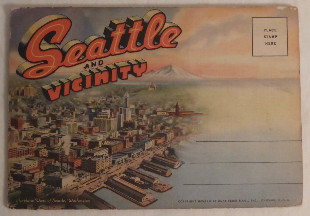 Vintage Souvenir of Seattle and Vicinity Postcard Booklet - Vintage ...