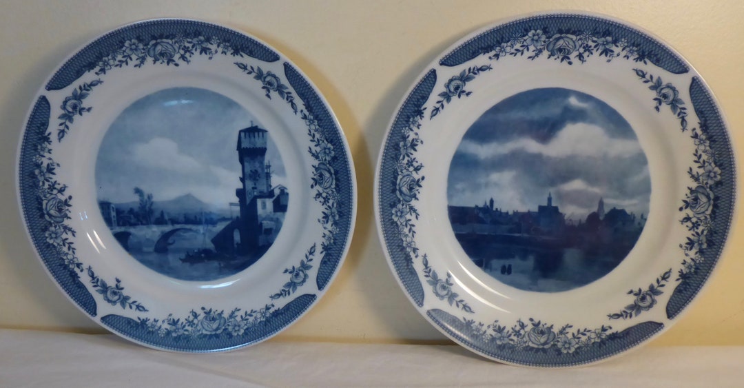 2 Vintage German Democratic Republic KAHLA Porcelain Decorative Plates ...