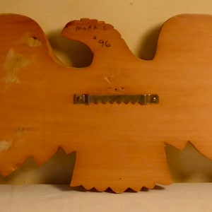 Aboriginal First Nations Hand Carved Eagle Wall Art Signed Mark S. '96 ...