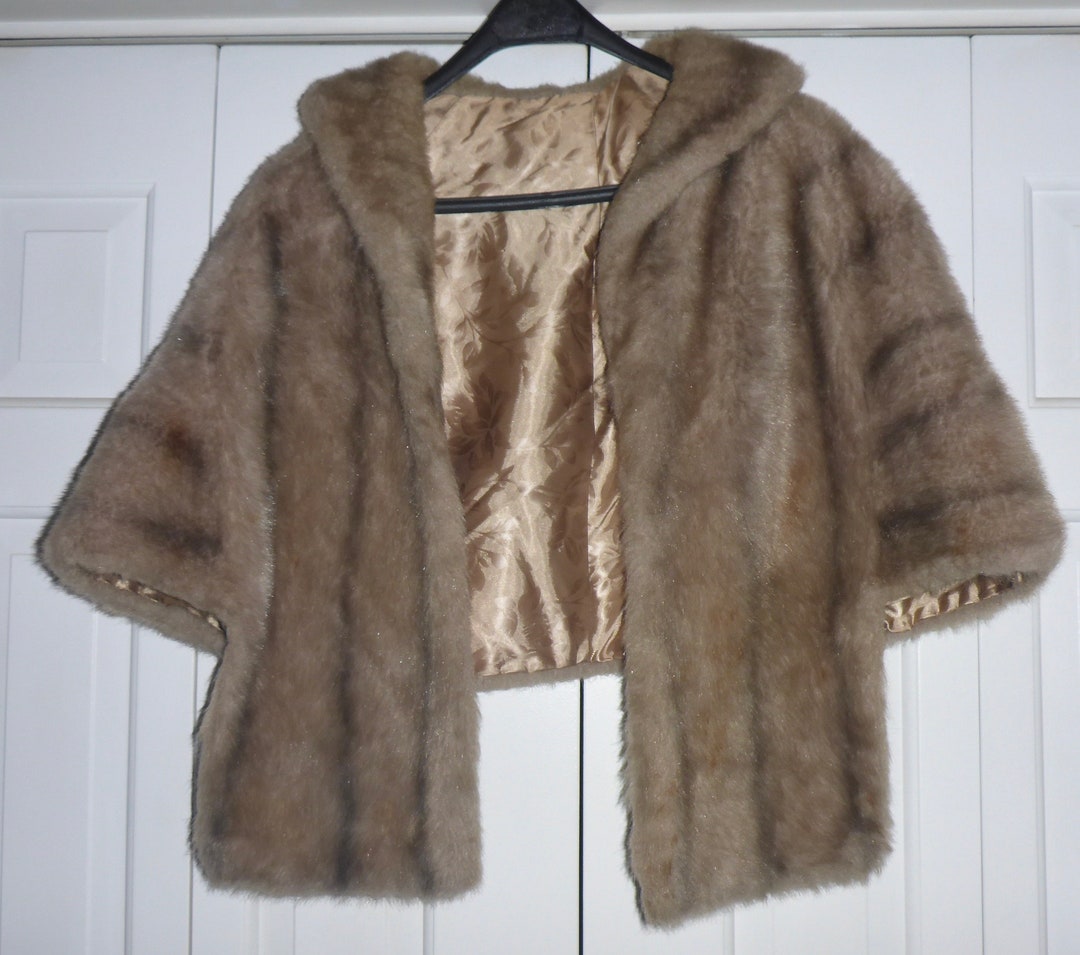 Vintage Designer Regina Glenara by Glenoit Faux Fur Shoulder Wrap-faux ...