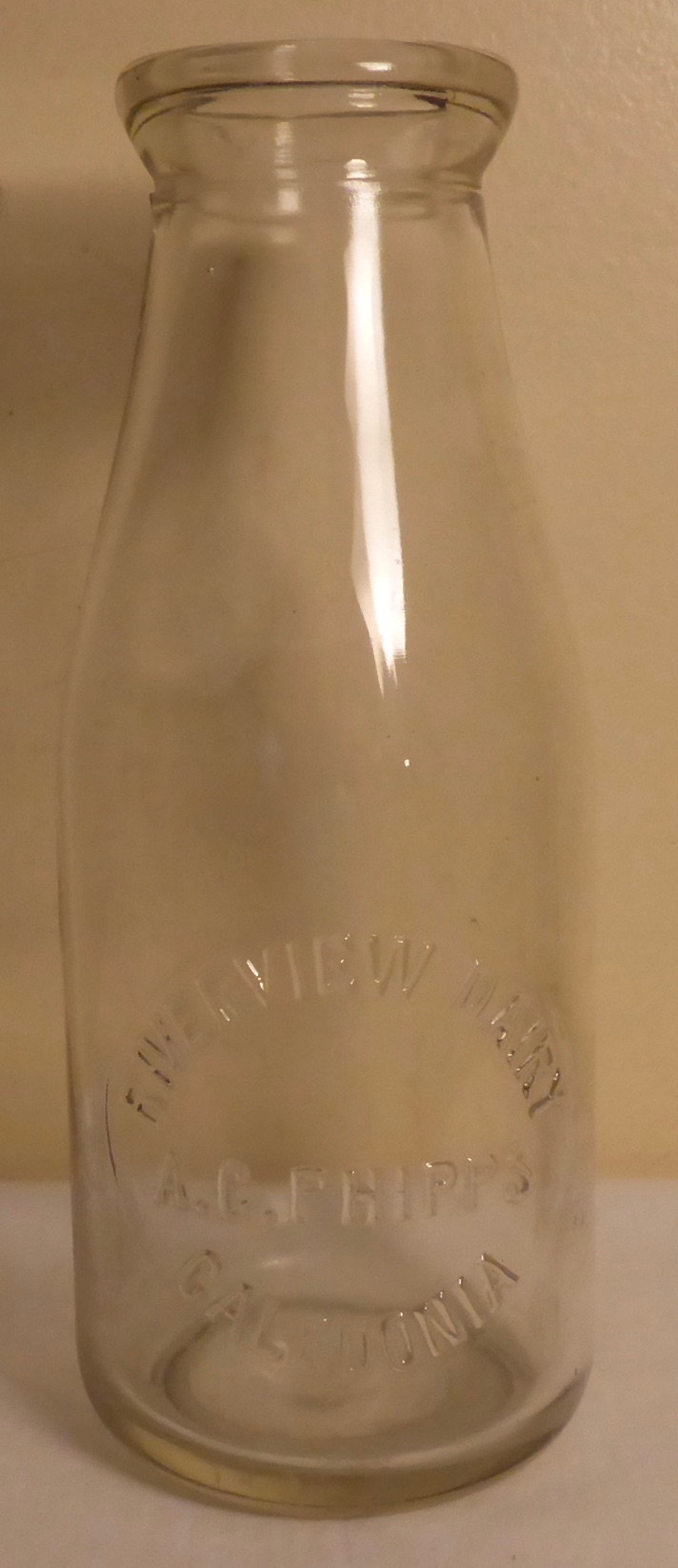 Vintage Riverview Dairy A. C. Phipps Caledonia Ontario Milk Bottle ...