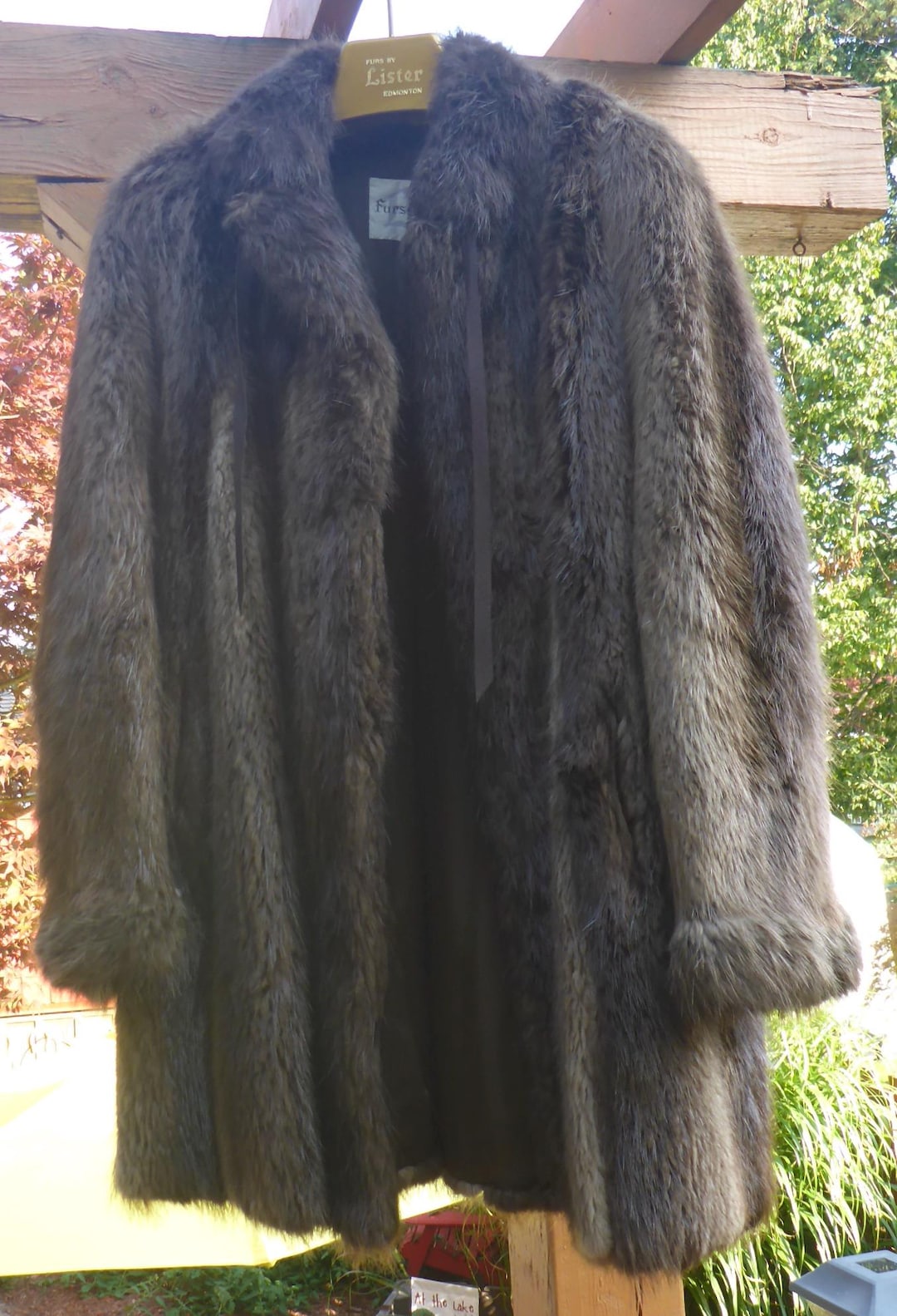 Vintage Beaver Fur Coat - Size L - Vintage Short Beaver Fur Coat ...