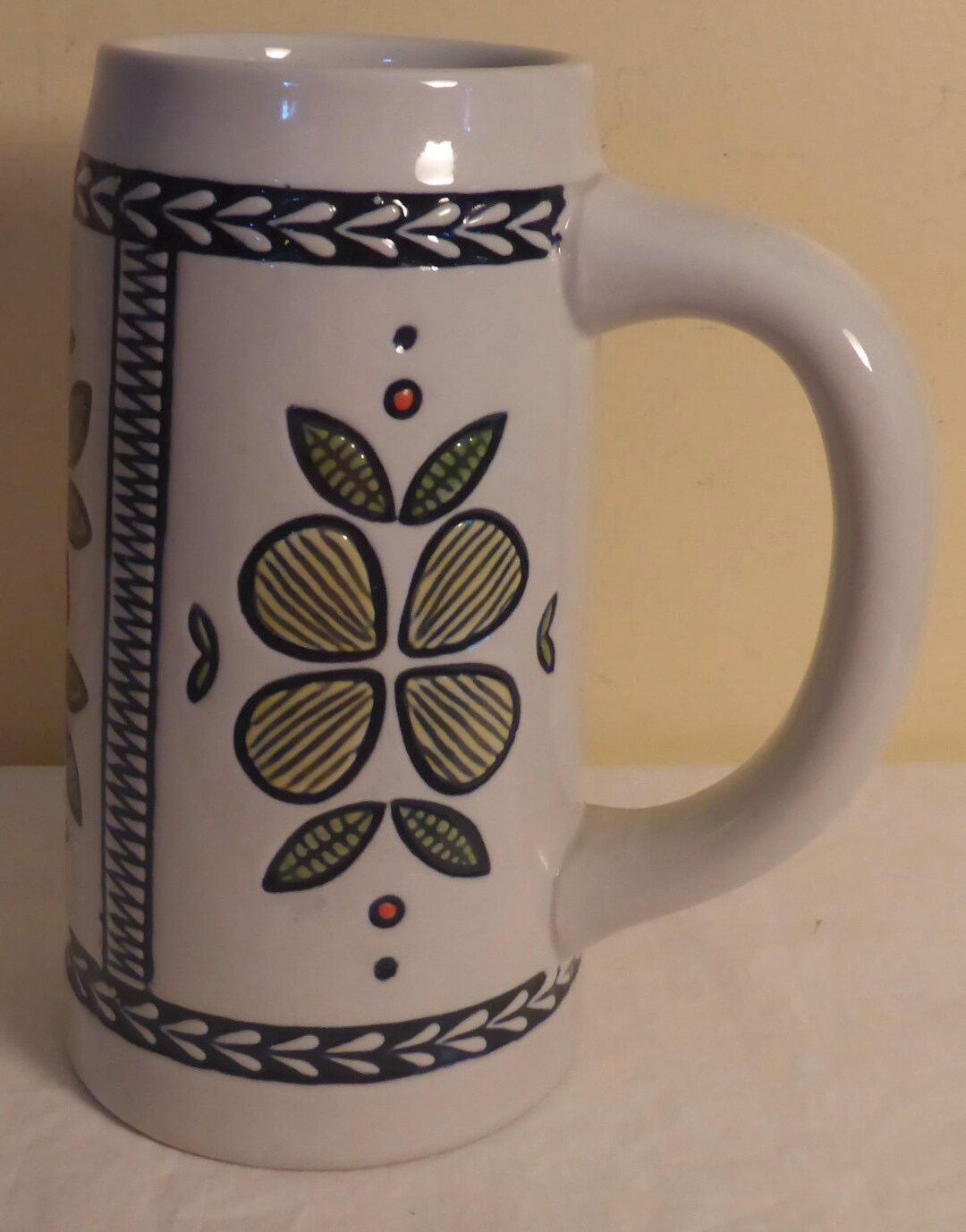1977 Ceramarte Brazil Budwiser Blue Delft Beer Stein-1970's Anheuser ...