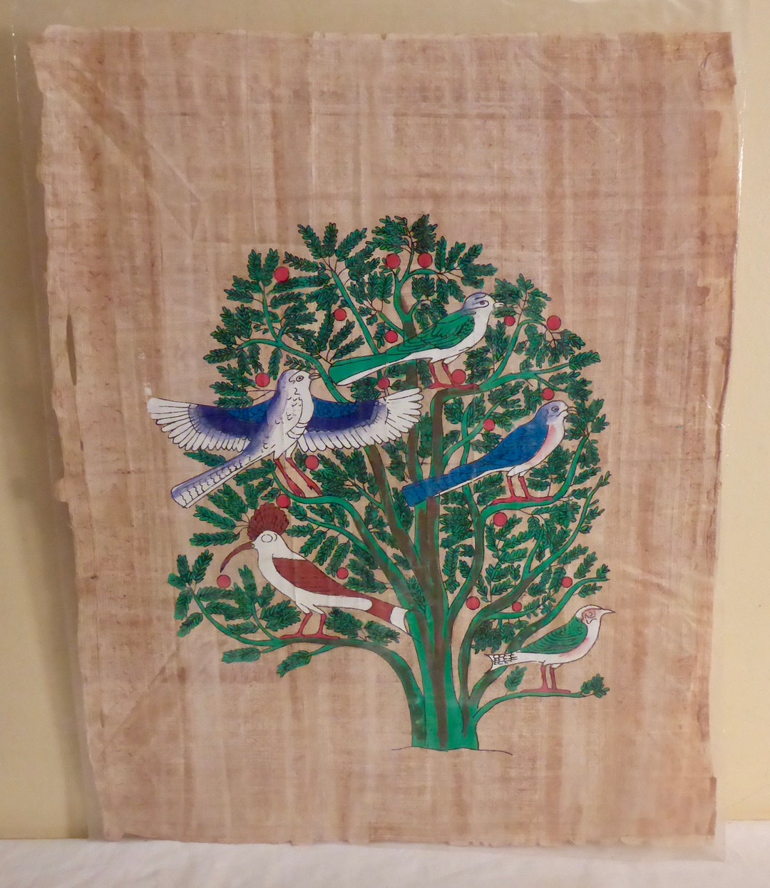 Original Egyptian Papyrus Painting-vintage Egyptian Painted Papyrus ...