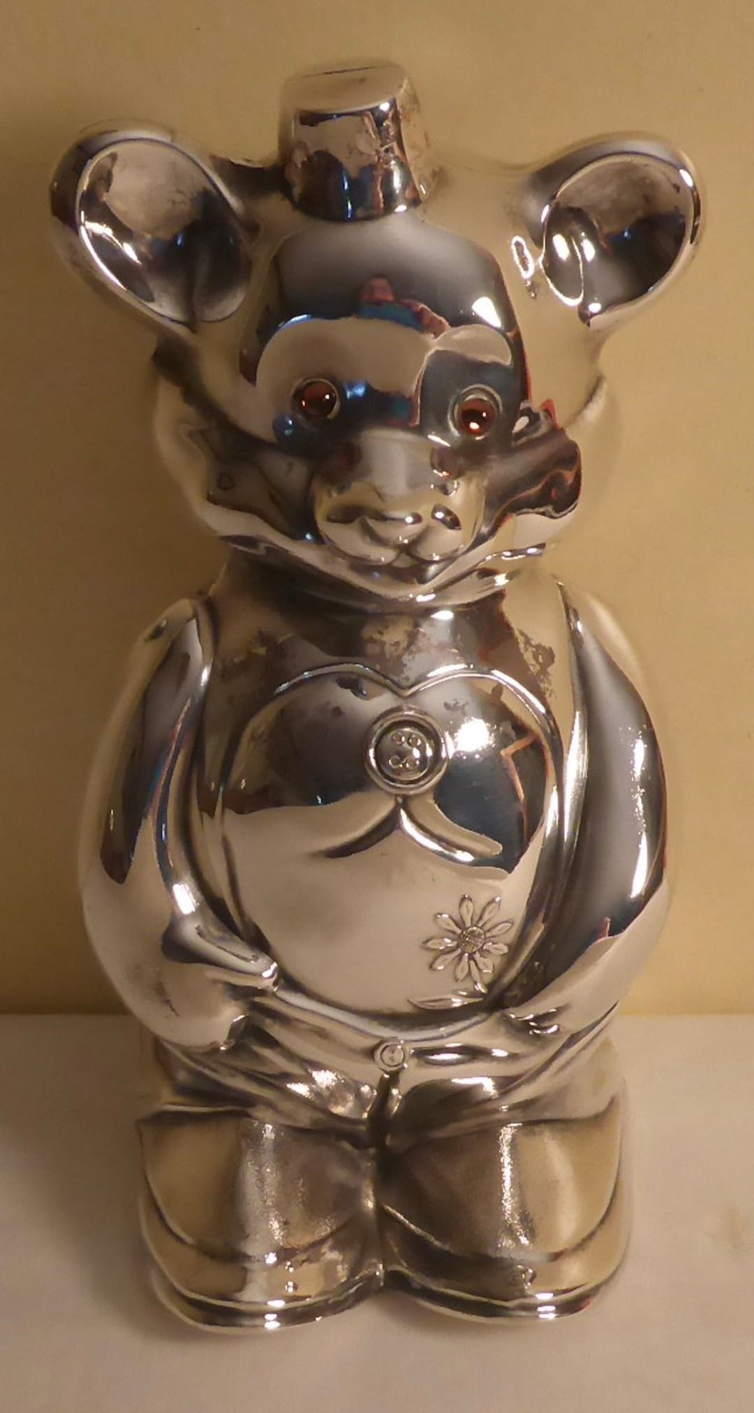 Vintage Silver Plate Teddy Bear Coin Bank Made in England - Vintage ...