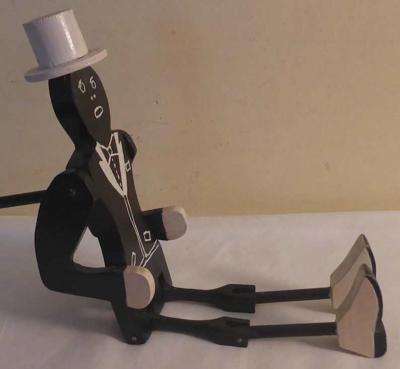 Antique Hand Crafted Folk Art Dancing Minstrel Limberjack - Antique ...