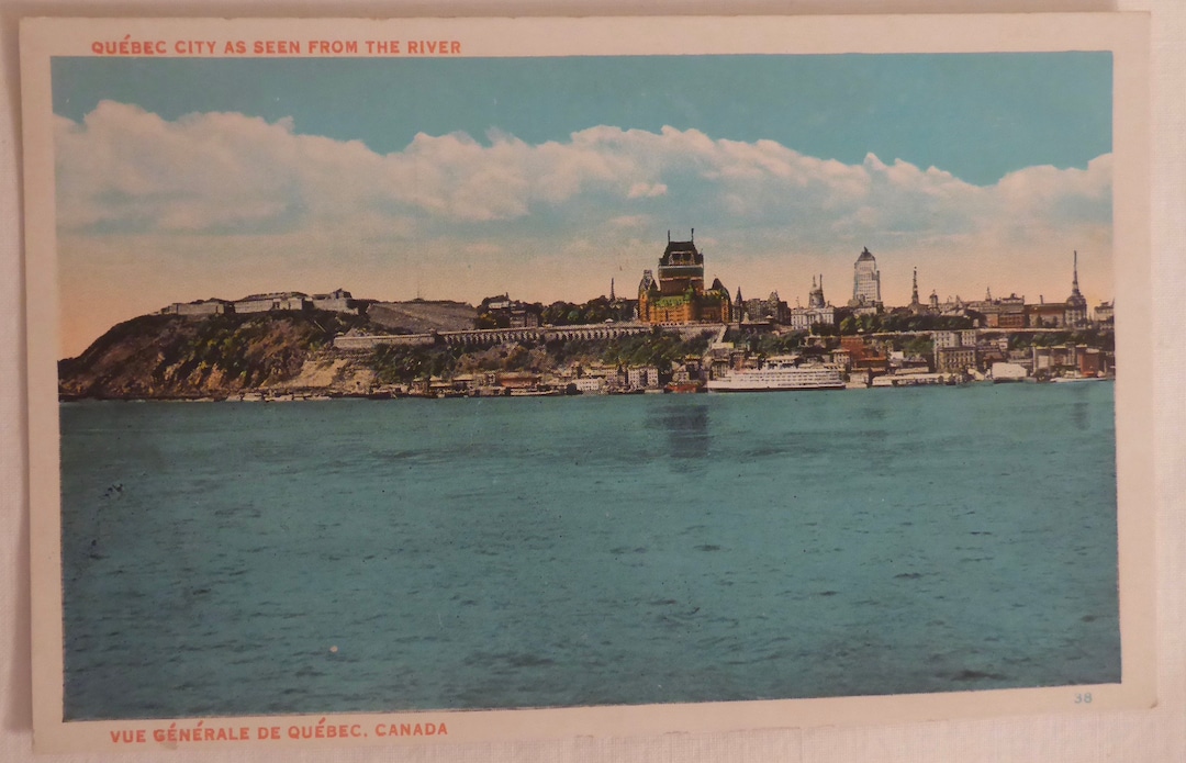 Quebec City as Seen From River Post Card Circa 1930 - Vue Generale De ...