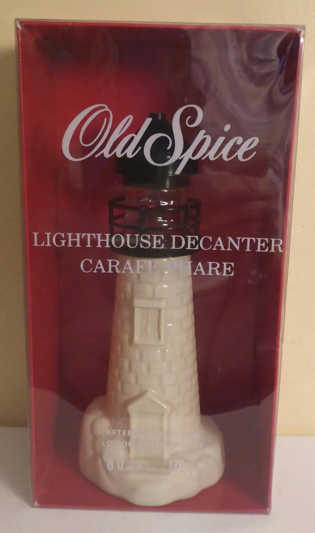 Vintage Old Spice Lighthouse Decanter in Original Box - Vintage Old ...