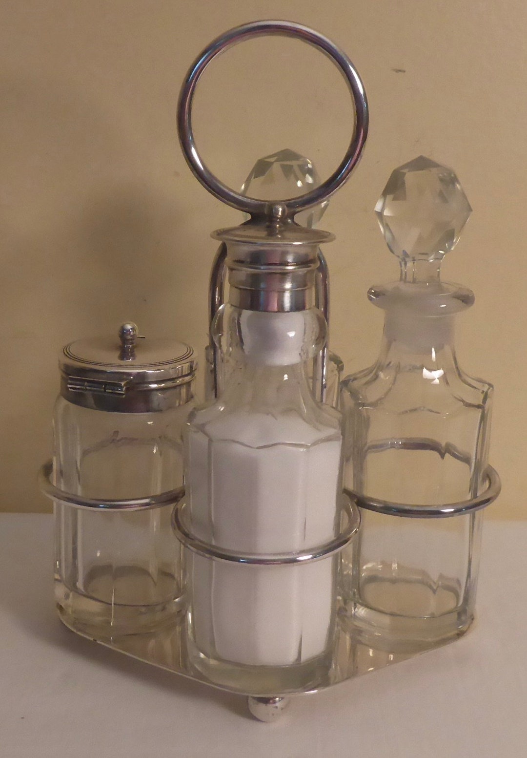 Vintage Silver Plated Condiment Caddy E.G. Plato P.N.S. Made in England ...