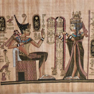 Original Egyptian Papyrus Painting-vintage Egyptian Painted Papyrus ...