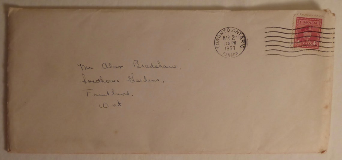 1950's Hand Written Letter on Toronto East General and Orthopaedic ...