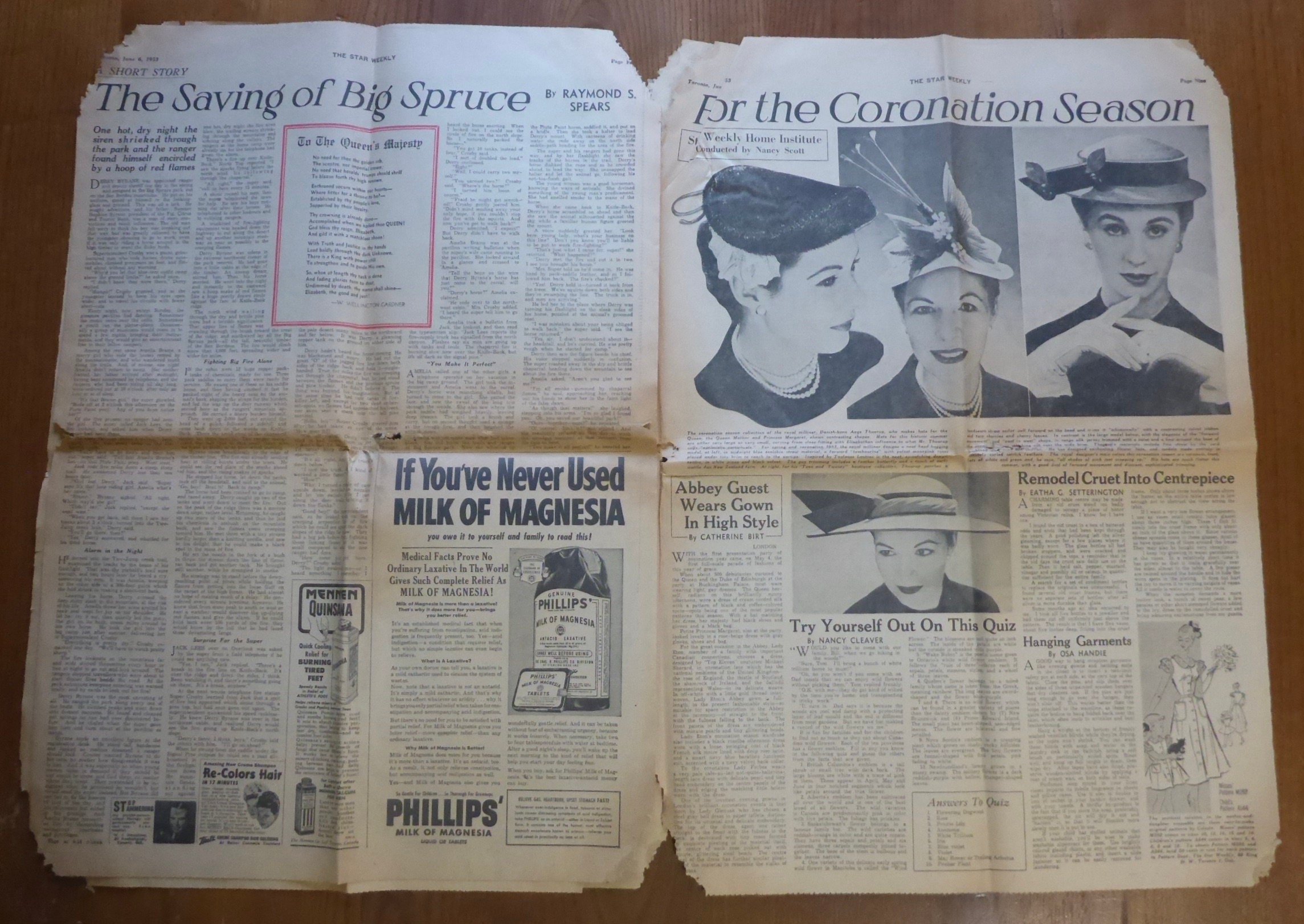 Lot of Vintage 1953 Queen Elizabeth II Newspapers - Queen Elizabeth II ...