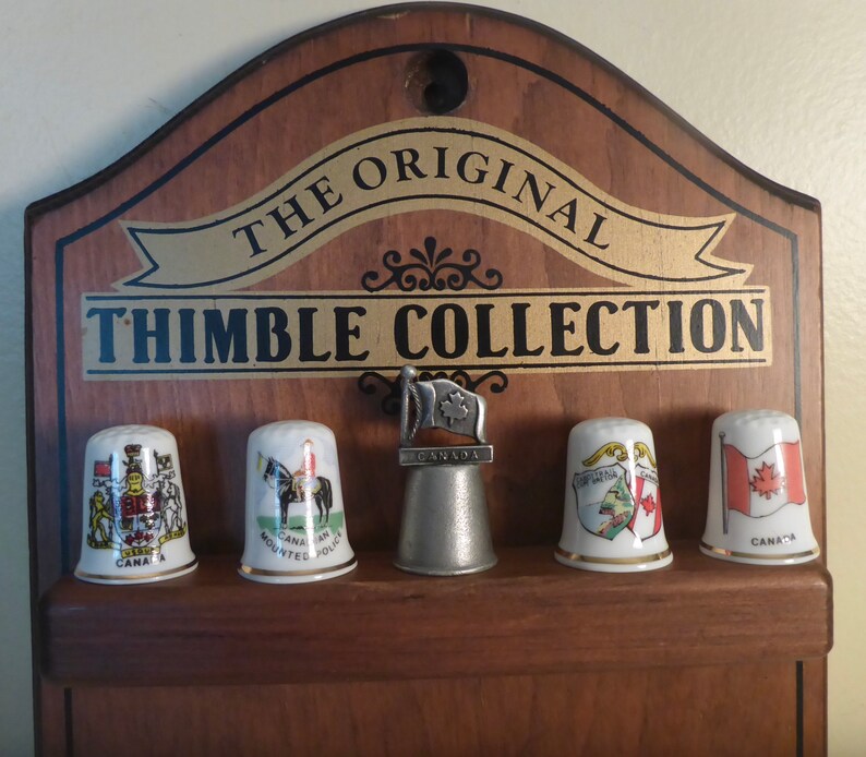 Vintage Thimble Collection with Hand Crafted Display Rack 15 | Etsy