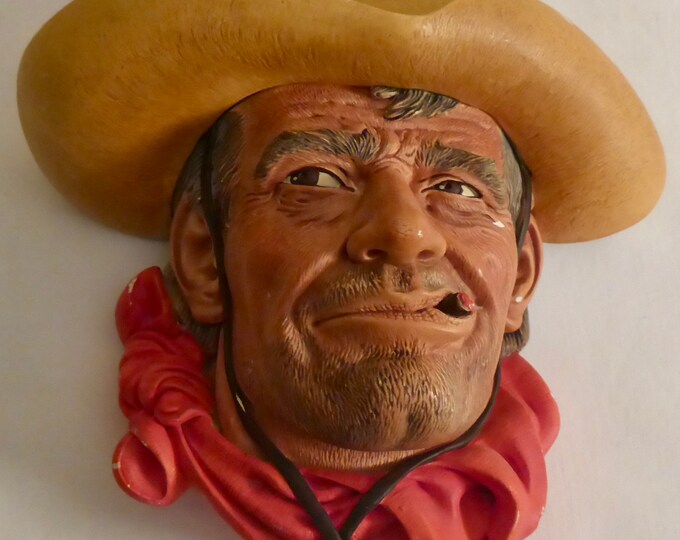 Vintage Bossons England Rawhide Chalkware 3D Head Wall Decor - W H ...