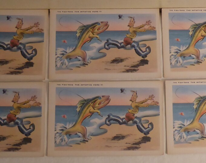 Two Funny Fishing Postcards. Mint - Etsy Canada