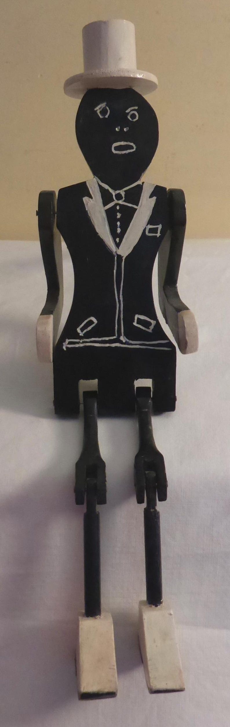 Antique Hand Crafted Folk Art Dancing Minstrel Limberjack - Antique ...