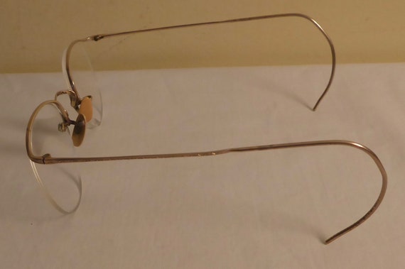 Antique Wire Rimmed Gold Spectacles - Antique Gold Ri… - Gem