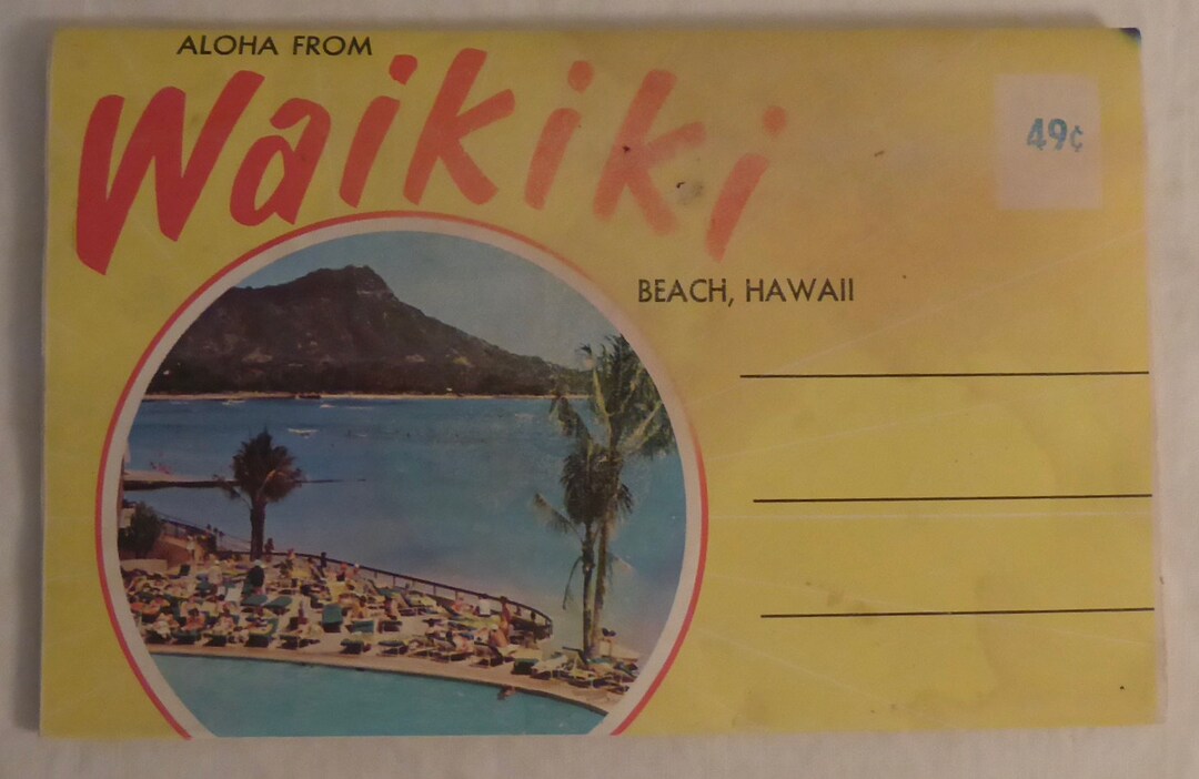 Vintage Souvenir of Waikiki Beach Hawaii Postcard Booklet - Vintage ...