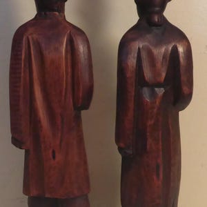 Vintage Korean Hand Carved Wooden Mamasan & Papasan Figurines - Vintage ...