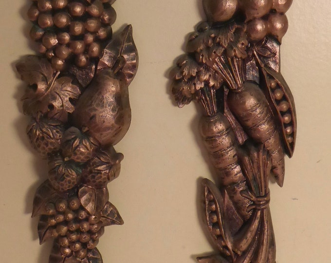 1970's Syroco Faux Copper Large Fork & Spoon Wall Decor- Large Fork and ...