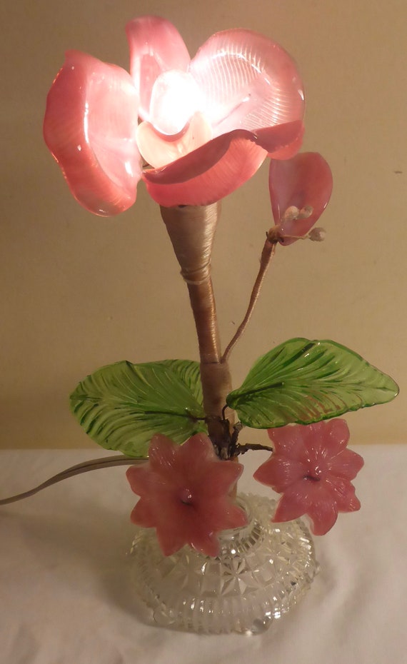 Vintage Richard Singer & Sons Glass Lamp 1950's Richard - Etsy