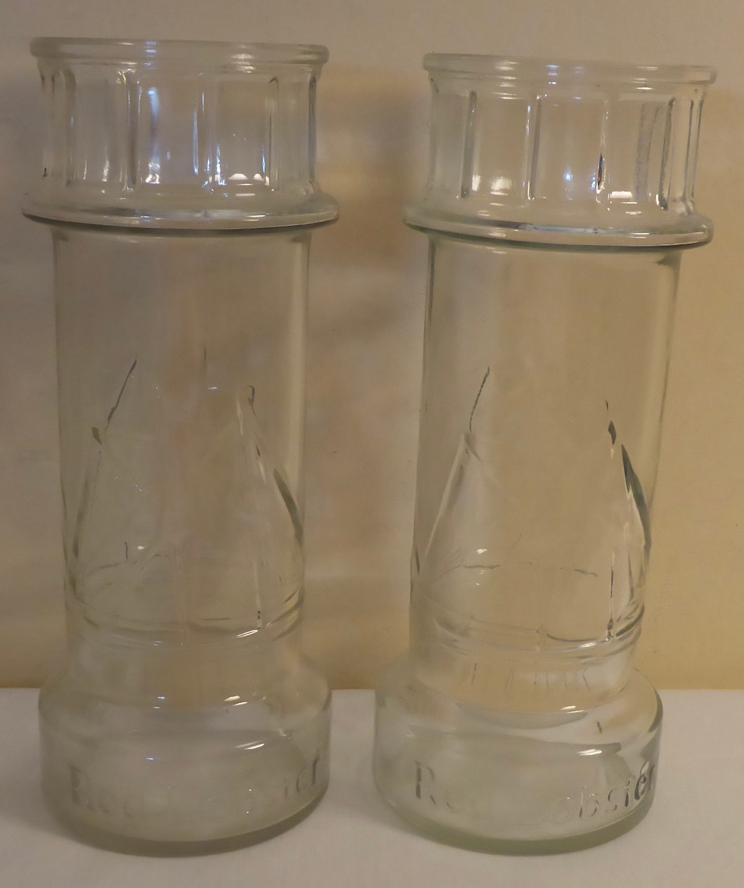 2 Vintage Red Lobster Lighthouse Tower Highball Glasses - 2 Vintage Red ...