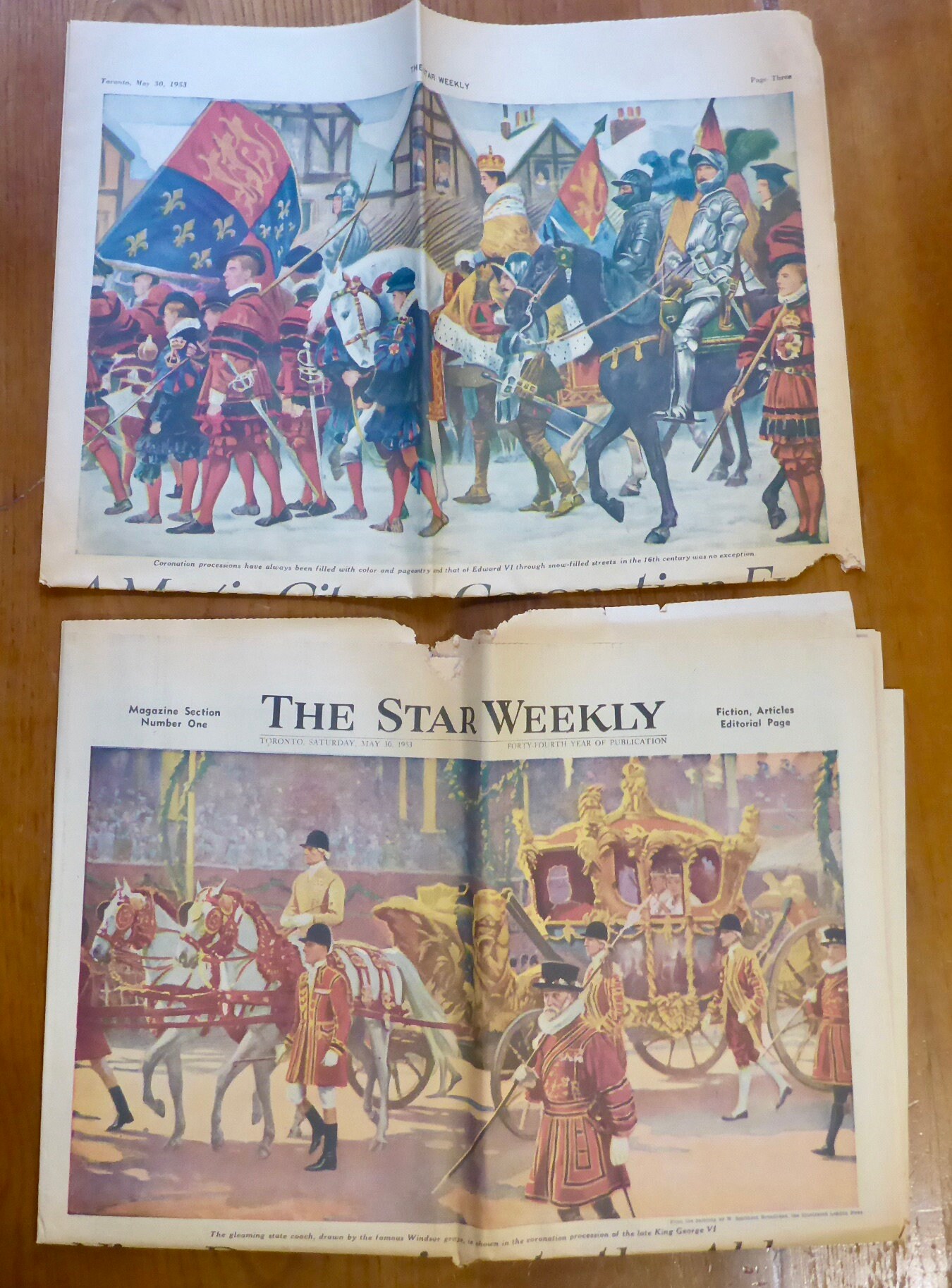 Lot of Vintage 1953 Queen Elizabeth II Newspapers - Queen Elizabeth II ...