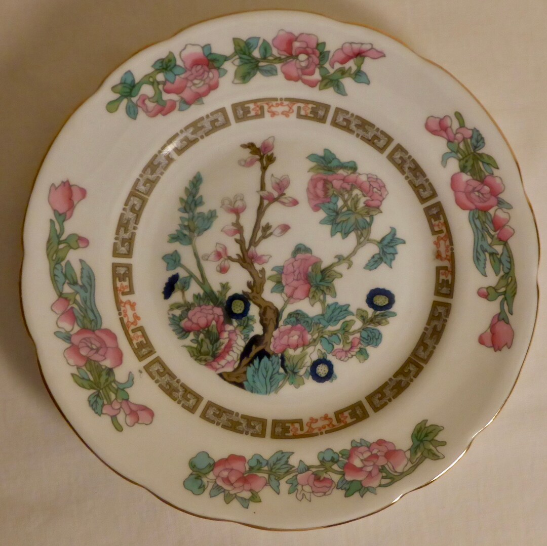 Vintage Grosvenor Bone China England 6 1/4" Bread Plate Indian Tree ...