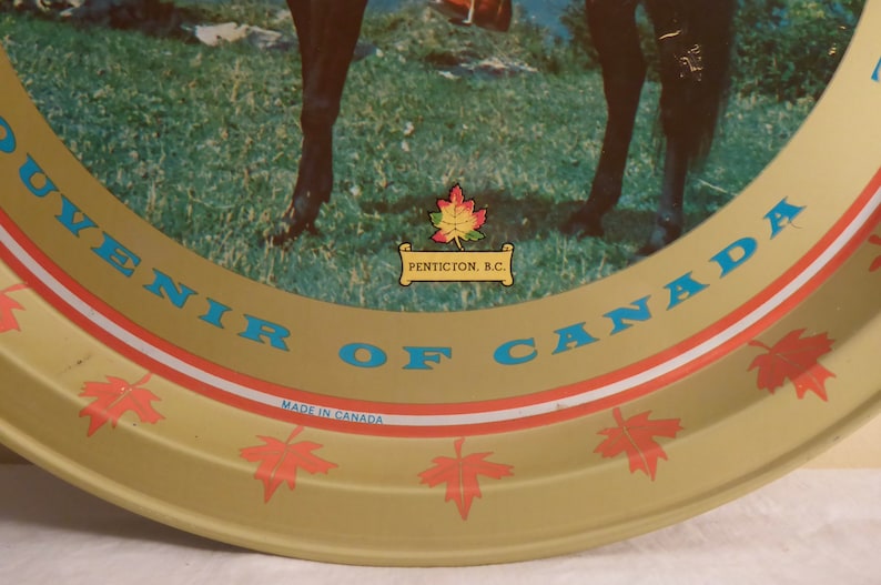 1970's RCMP Royal Canadian Mounted Police Metal Tray - Souvenir of ...
