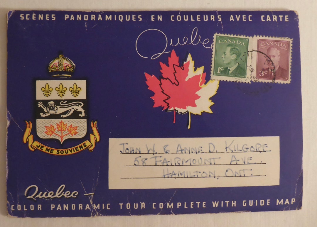 1950's Centre De La Ville De Quebec Fold Out Post Card Booklet-1950's ...