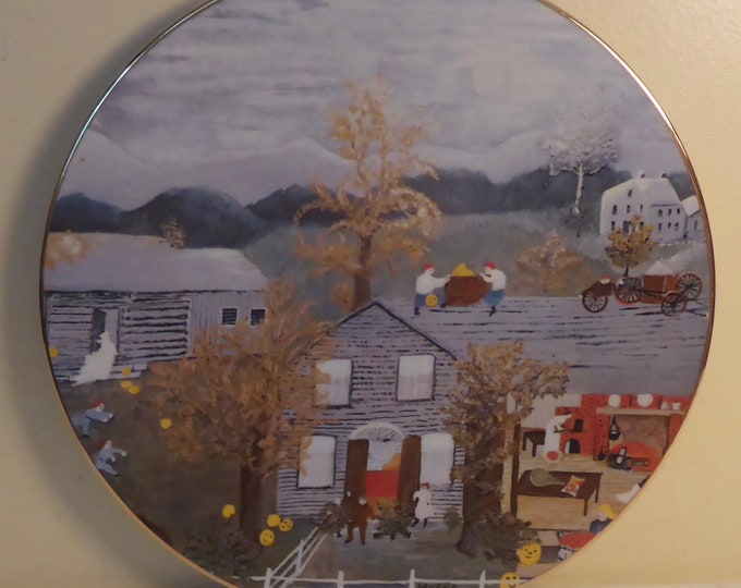 1981 Grandma Moses Memories of America Halloween Collector Plate Plate ...