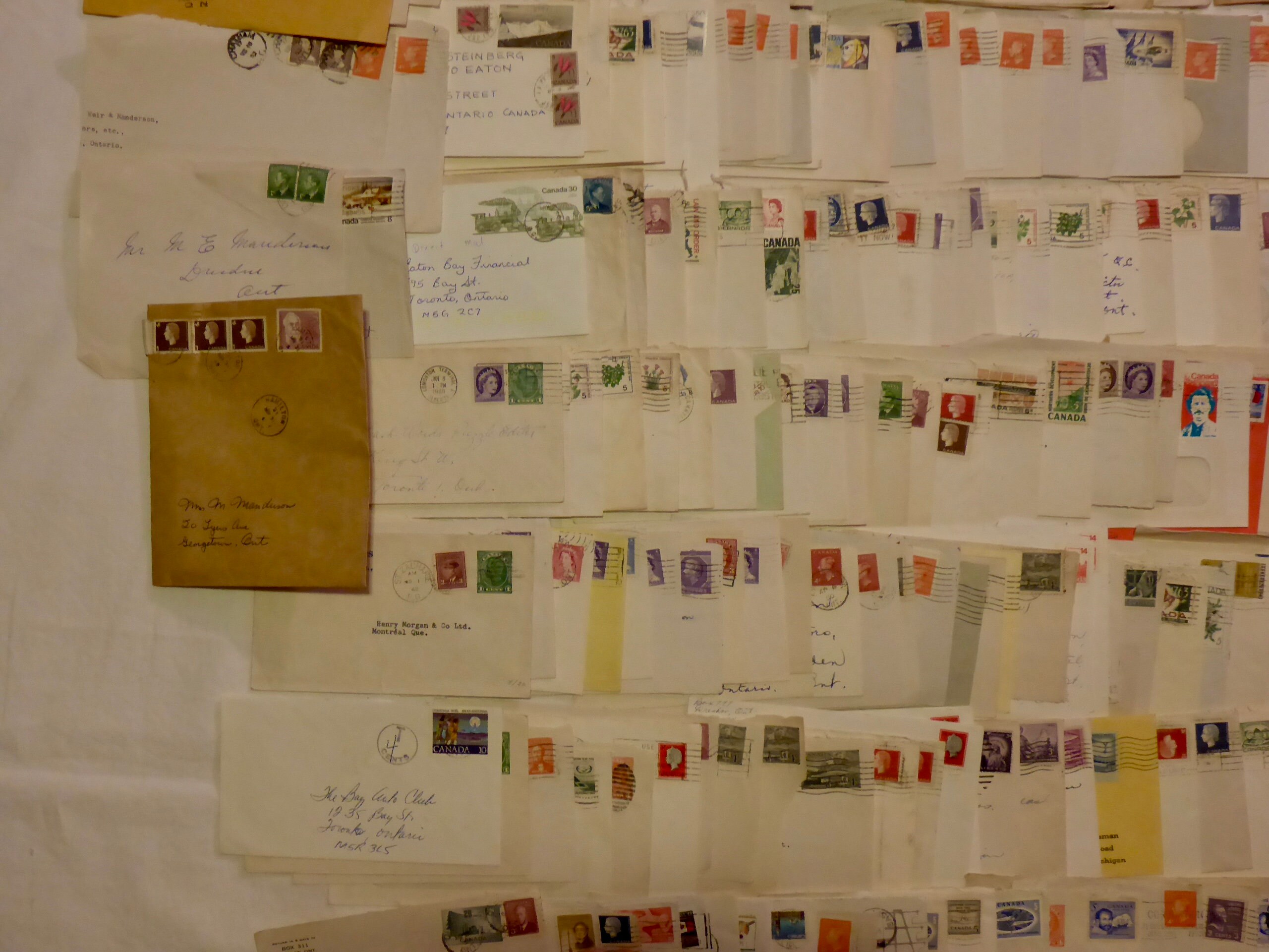 Large Lot of Vintage Canadian Post Marked Stamps on Envelopes | Etsy