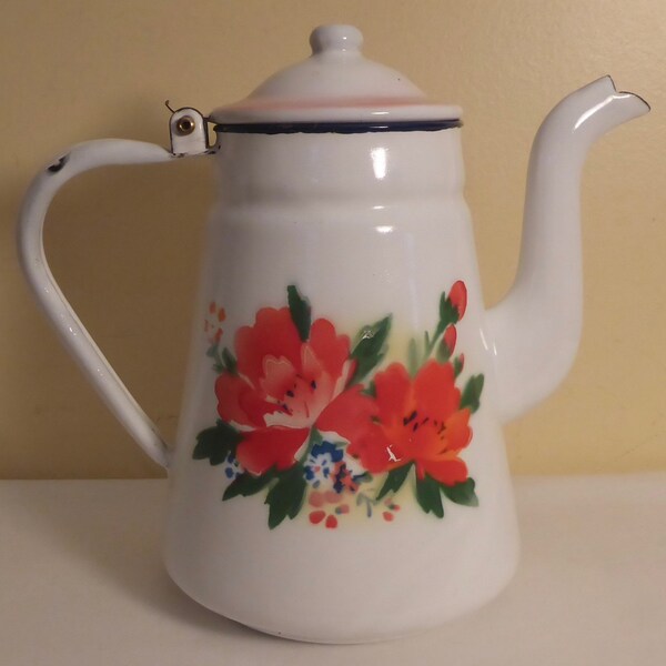 Enamelware Teapot - Etsy