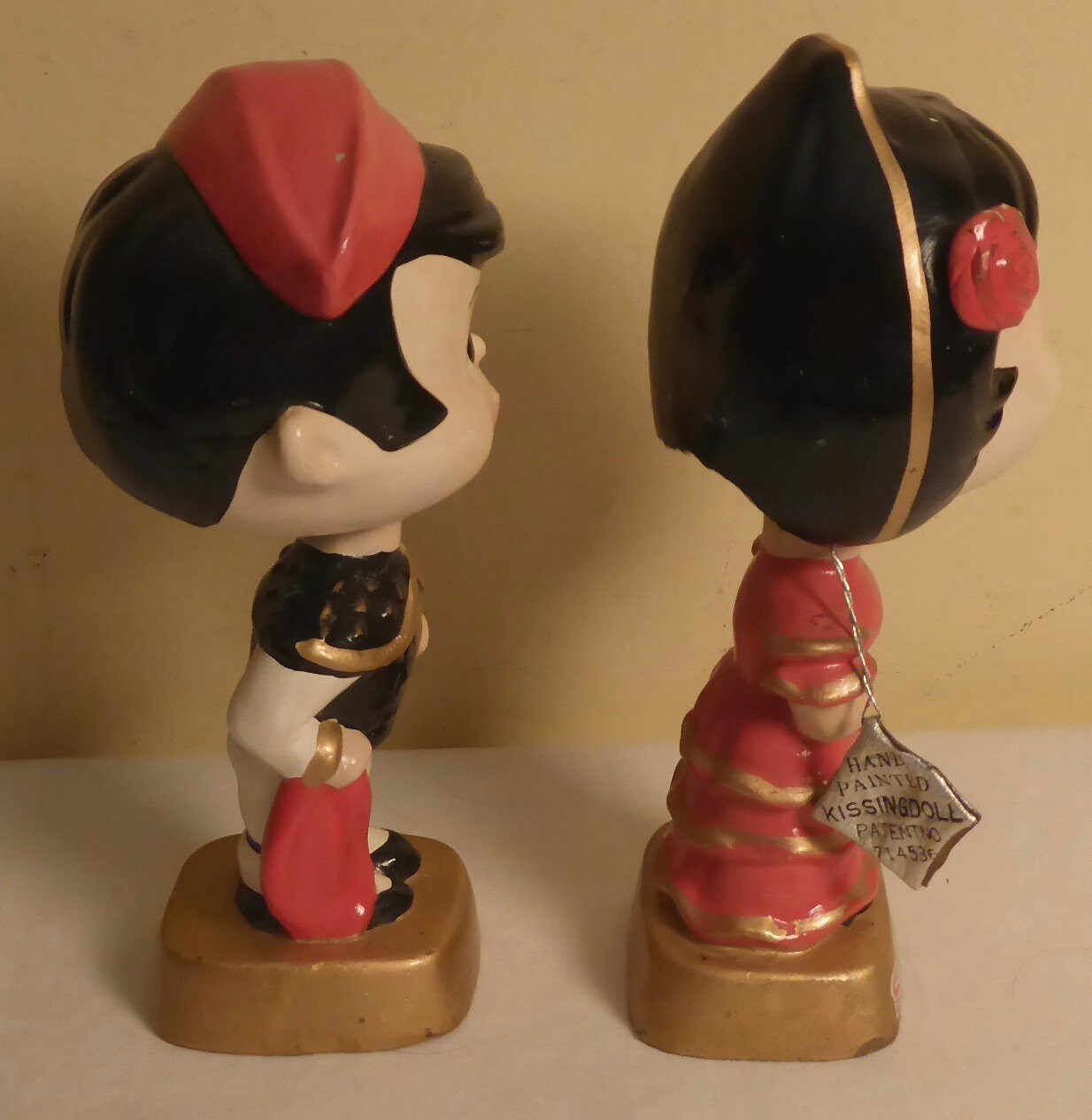 Vintage International Happy Kids Kissing Bobblehead Dolls - Vintage ...