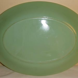 1940's Jeannette Jadeite Anchor Hocking Ribbed 12 Oval Serving Platter ...