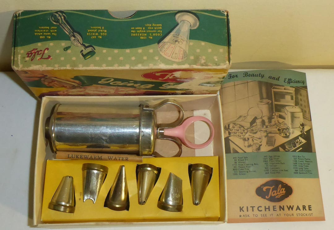 Vintage 1950's Tala Icing Set No. 1705 Original Box & Instructions Made ...