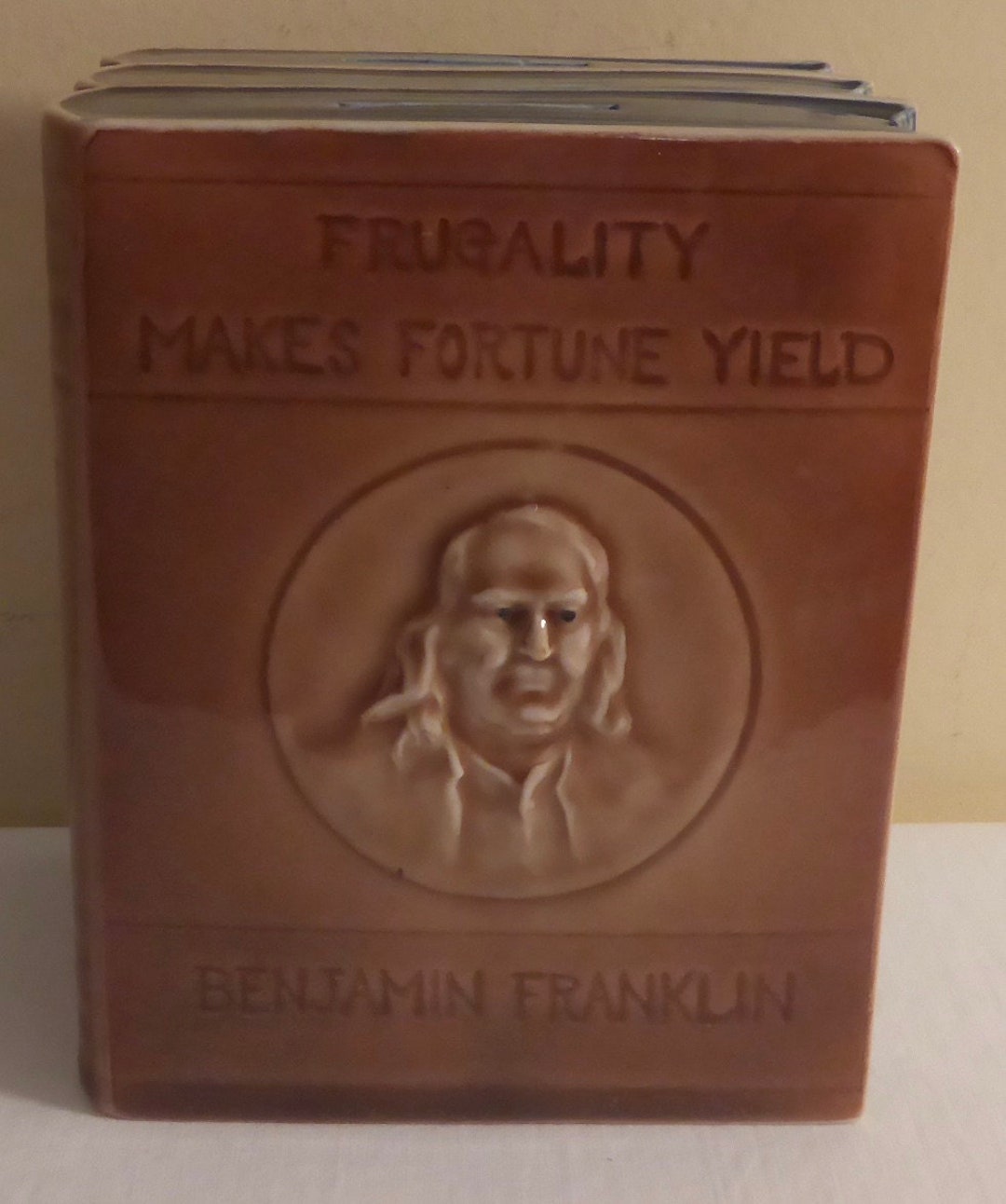 Vintage Ceramic Benjamin Franklin Book Bank - Vintage Ceramic Benjamin Franklin Bank in the ...