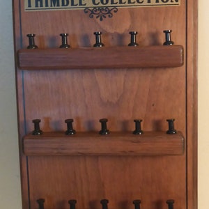 Vintage Thimble Collection With Hand Crafted Display Rack 15 Vintage ...