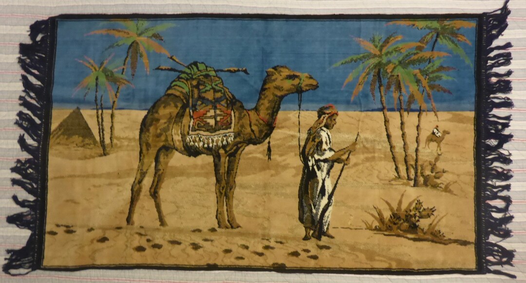 Vintage Camel in Desert Velveteen Tapestry 44 X 25 3/4 Vintage Camel in ...