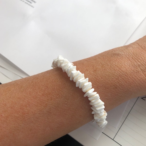 White Shell Bracelet - Etsy