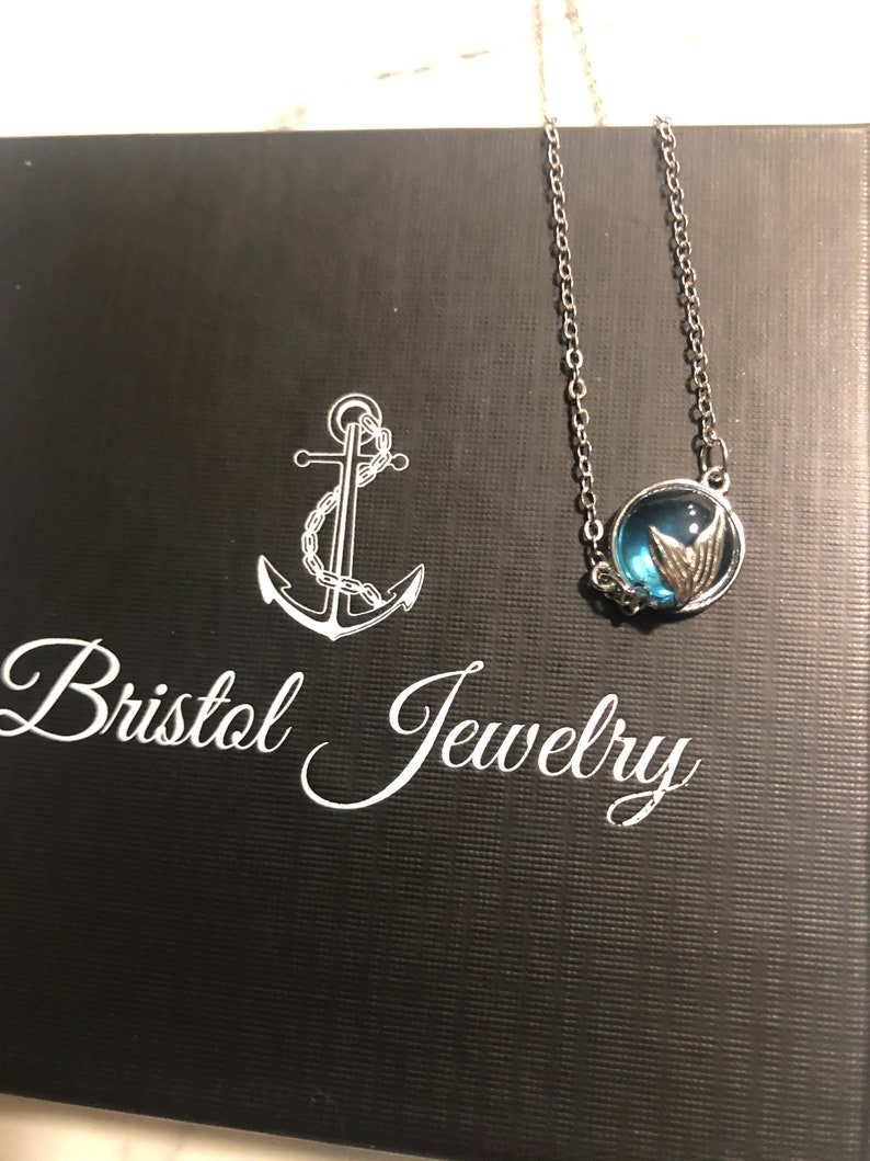 Beautiful Sterling Silver Mermaid Tail With Blue Stone - Etsy