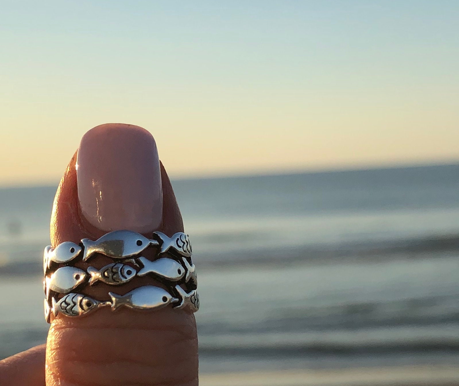 Fish Band Ring Sterling Silver | Etsy