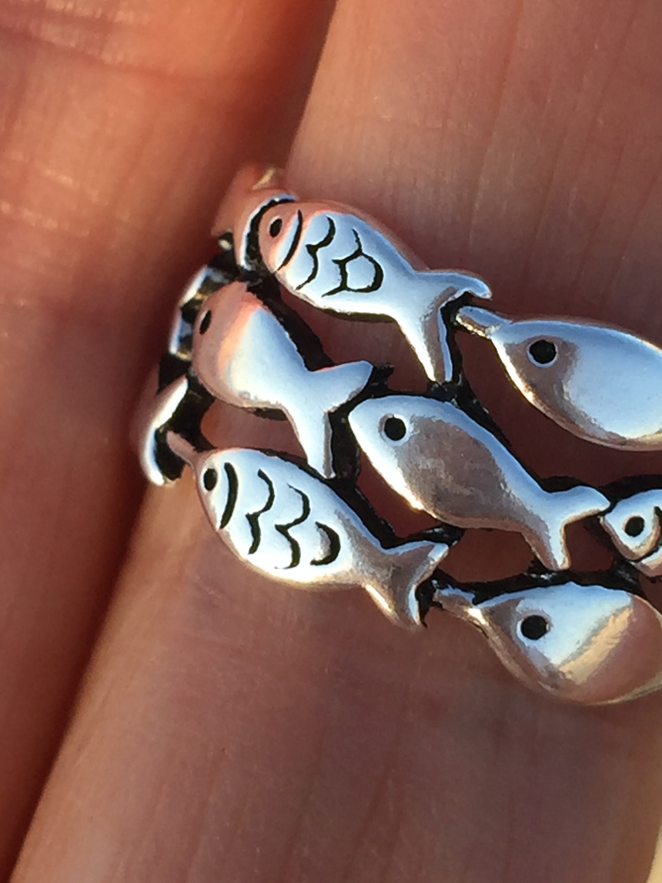 Fish Band Ring Sterling Silver | Etsy