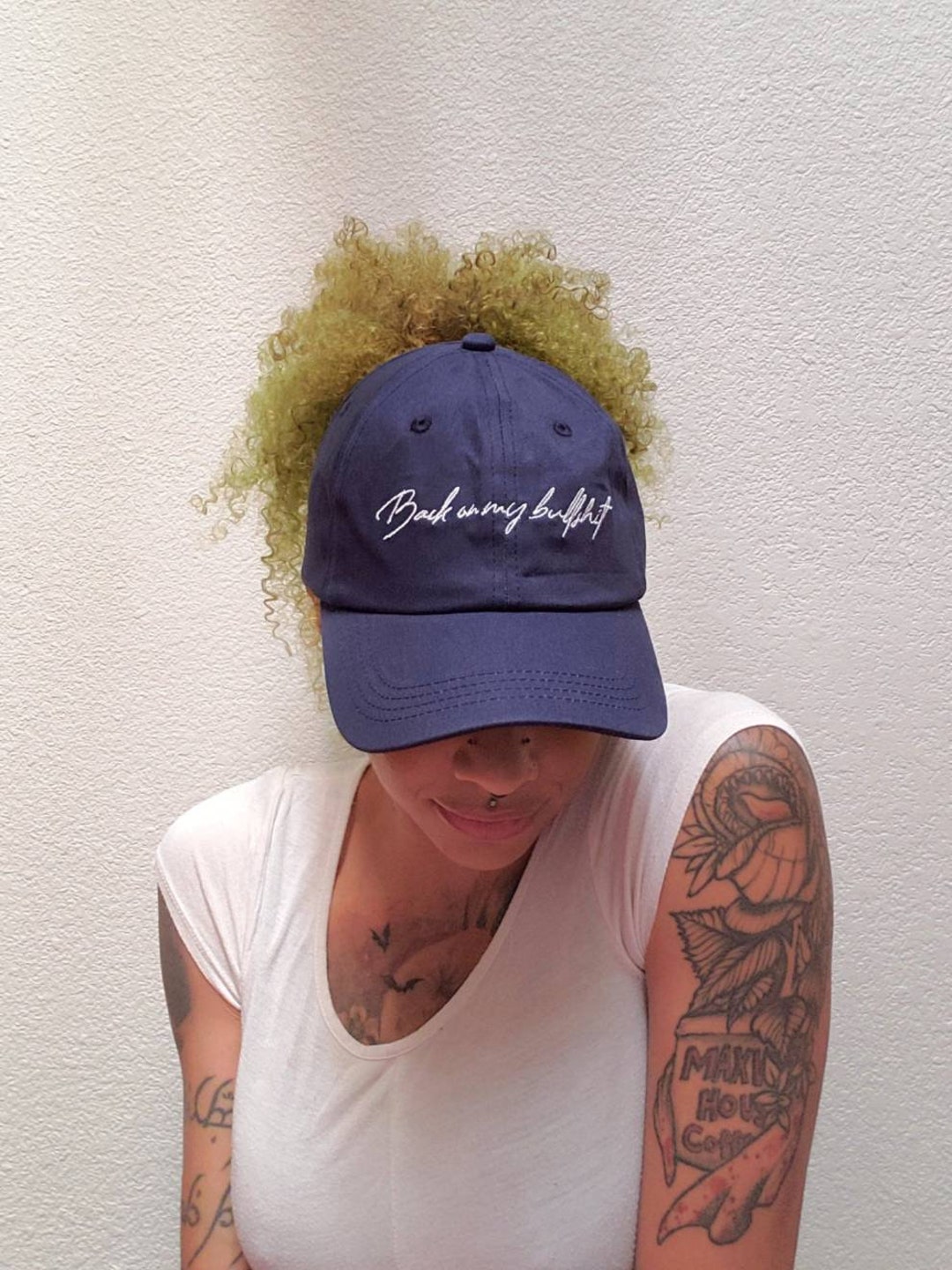 B.O.M.B. Satin Lined Open Back Baseball Cap for Natural - Etsy