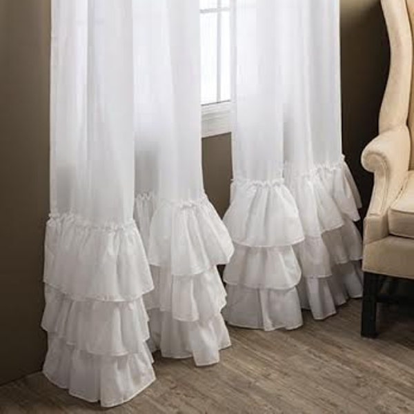 Ruffled Curtains - Etsy