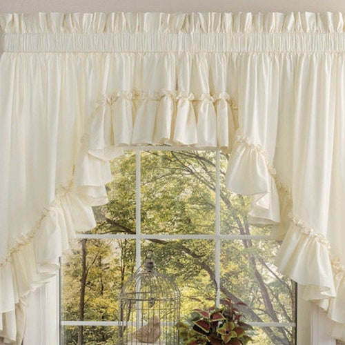 Cottage Ruffled Valance - Etsy