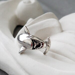 Shark Statement Ring Ocean Animal Inspired Ring Adjustable Shark Ring ...